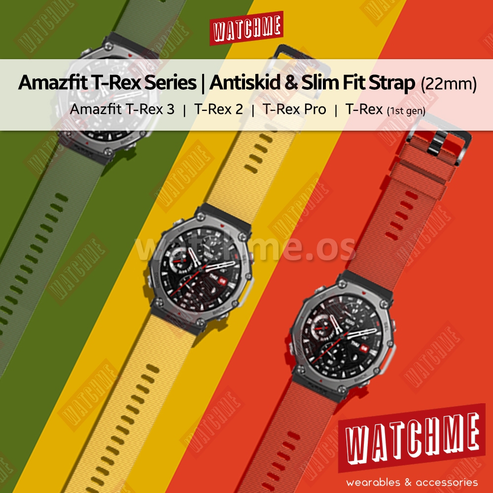 Amazfit T-Rex 3, T-Rex 2, T-Rex Pro Strap, Slim Fit & Antiskid 22mm (for watch trex3 trex2 trex ...