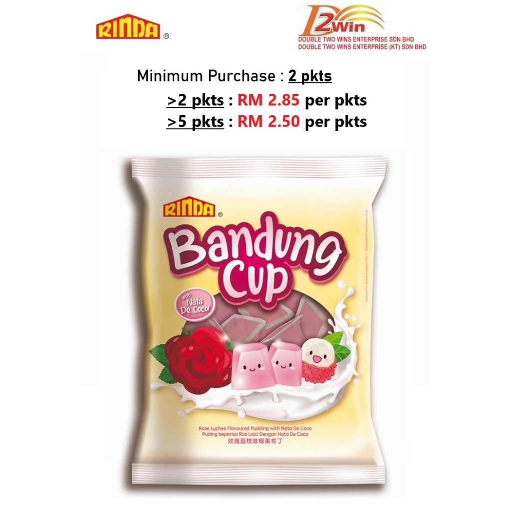 RINDA PUDDING WITH NATA DE COCO 35G x 6CUPS - ROSE LYCHEE FLAVOURED ...