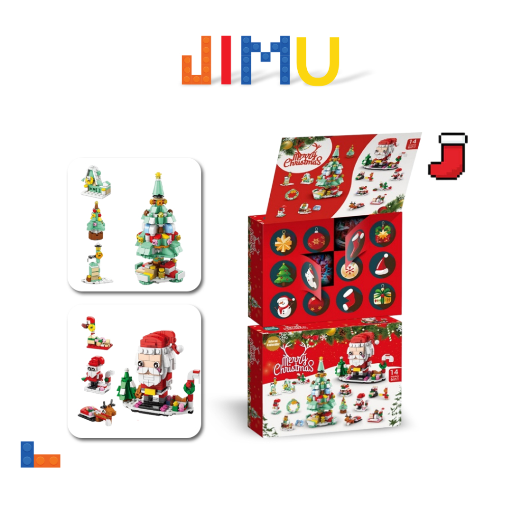JIMU Christmas Series 8972-5 Blind Box Advent Calendar Christmas ...