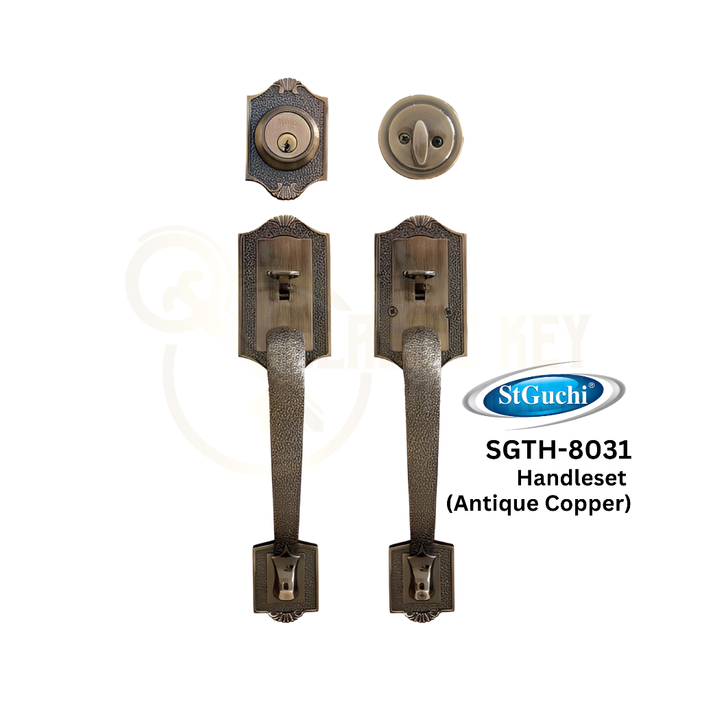 ST GUCHI MAIN DOOR LOCK DOUBLE HANDLE SET GRIPSET SGTH 8031 (AC ...