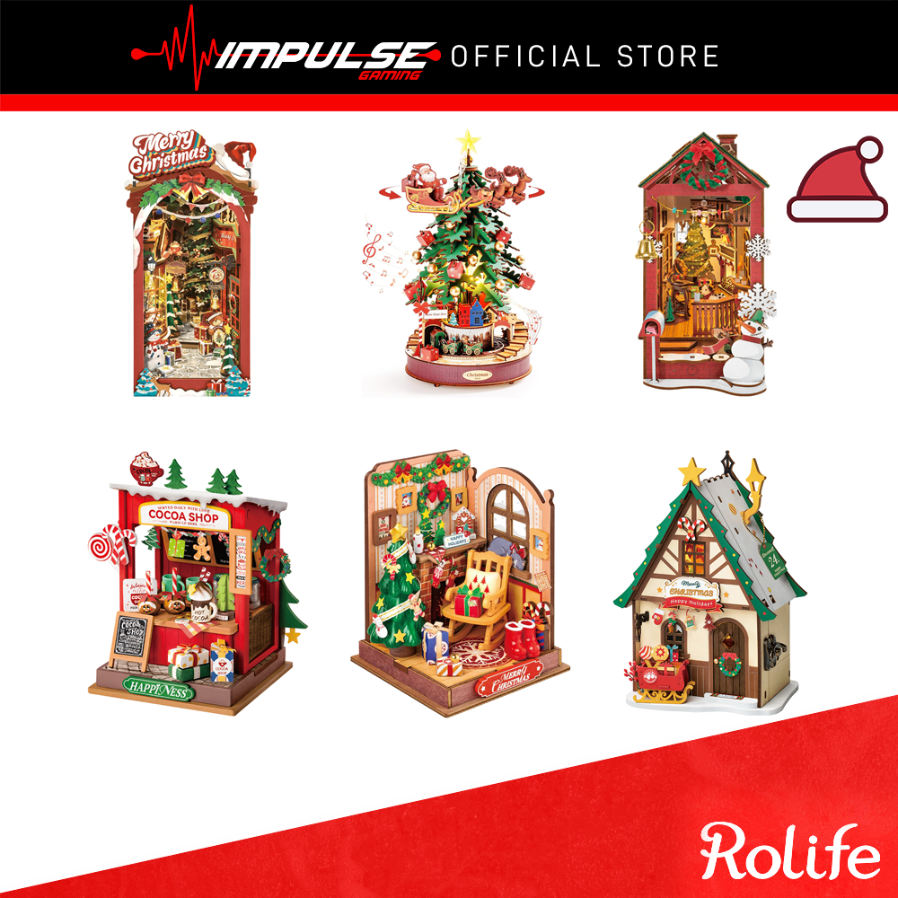 Robotime Rolife Miniature House / Music Box / Book Nook Christmas Series - DS036 / DS041 / DS042 ...