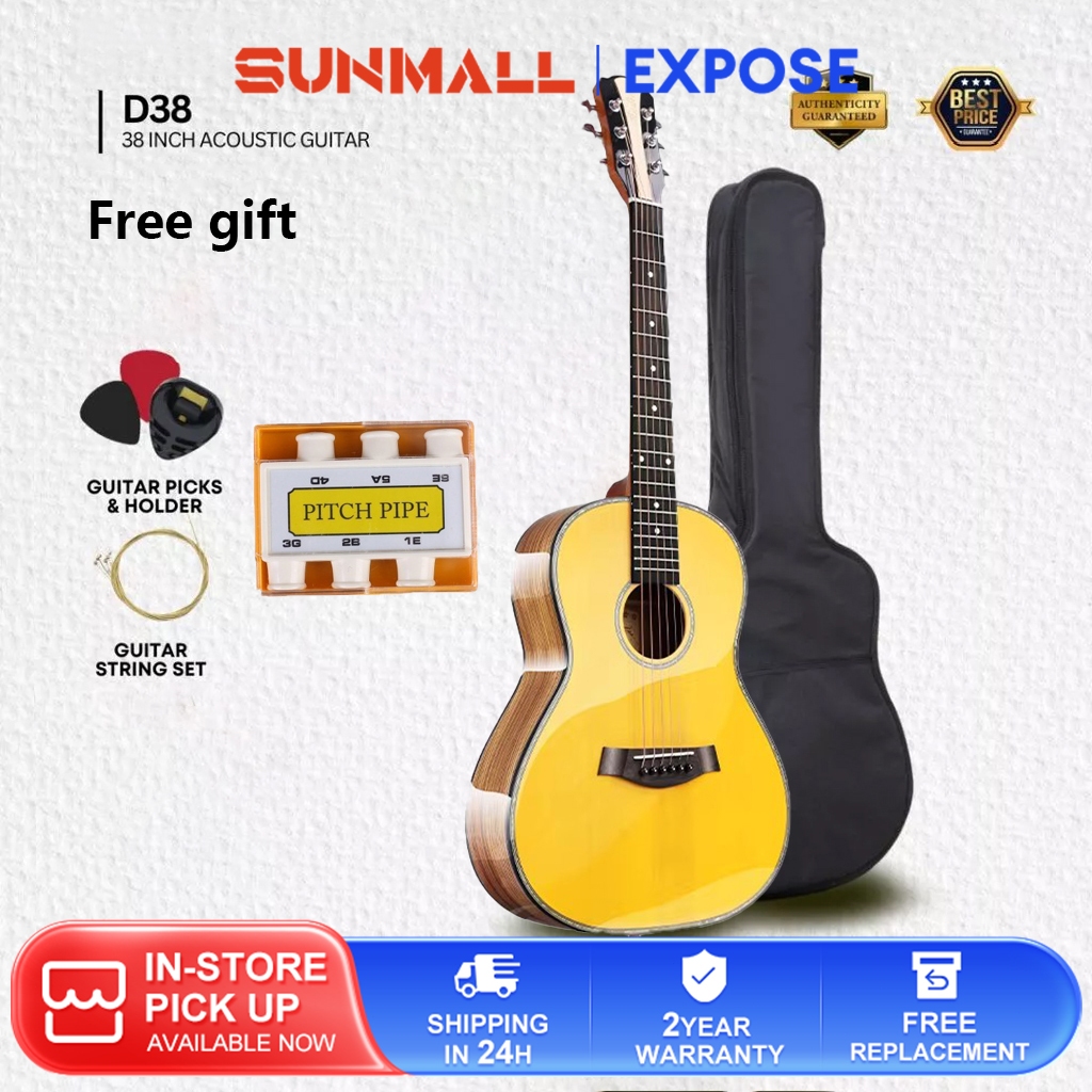 Guitar 38 Inch Cutaway Acoustic Guitar Starter Pack Beginner Package 吉他 ...