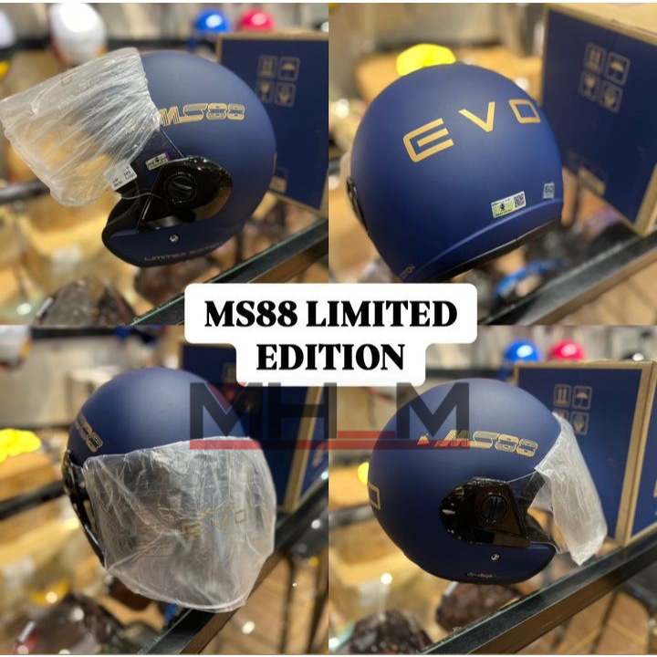 MS88 EVO Series LIMITED EDITION MATT NAVY BLUE 60cm Motorcycle Helmet ...