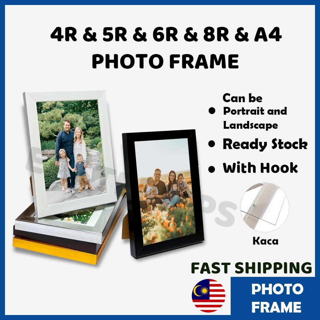 4r / 5R / 6R / 8R / A4 Photo Frame/ Frame Gambar DIY Frame Wall / Frame ...