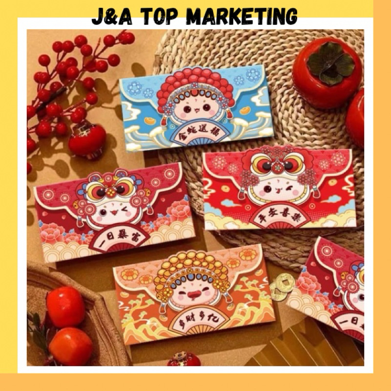 Year 2025 Year of Snake Ang Pow Packet One Set 6pcs | Shopee Singapore