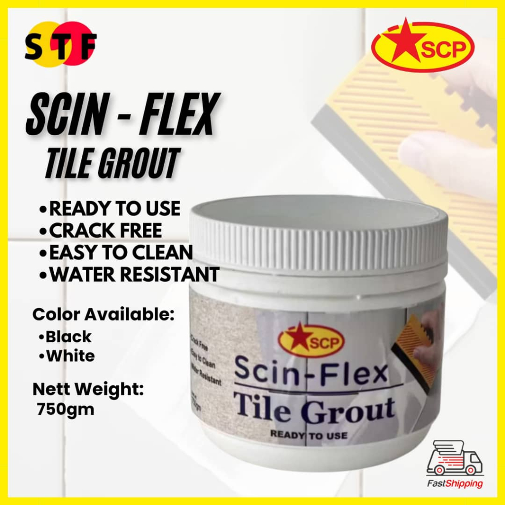 SCP SCIN-FLEXTILE GROUT 750GM (WHITE) GUM TILES | Shopee Singapore