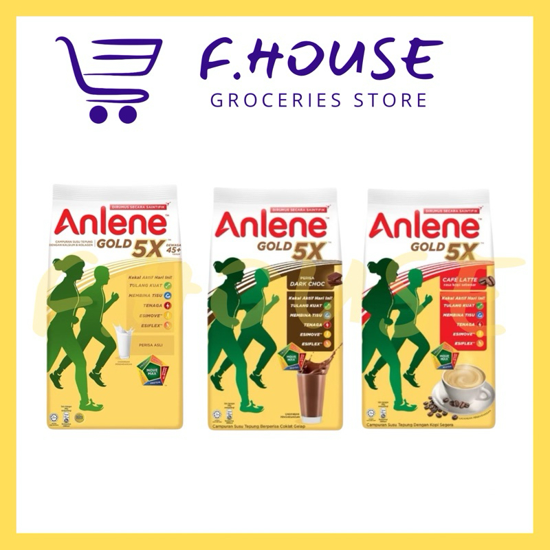 Anlene Gold 5X Plain/Cafe Latte/Dark Choc (550g-600g) | Shopee Singapore