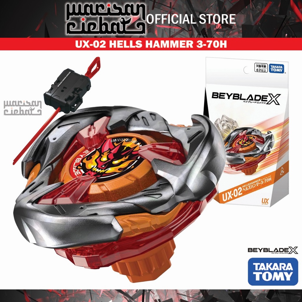 Takara Tomy Beyblade X UX-02 Starter Hells Hammer 3-70H | Shopee Singapore