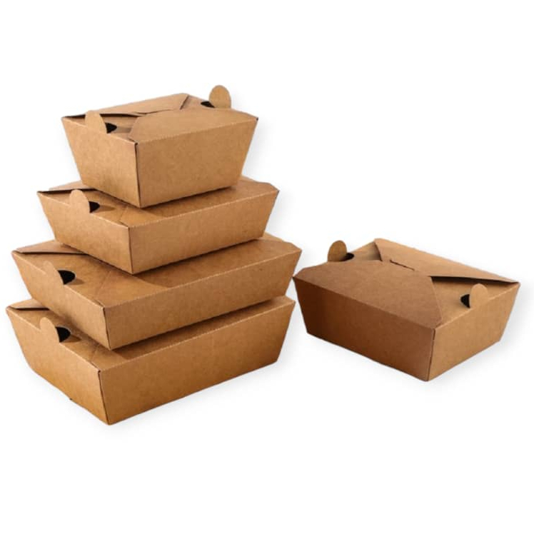 50pcs Biodegradable 2BPELB1400 Brown Kraft Envelope Paper Lunch Box ...
