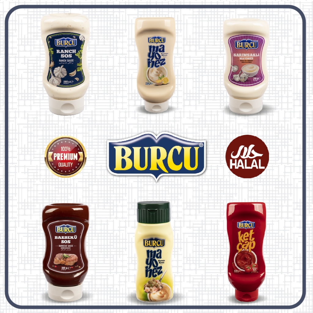 Burcu Garlic Mayonnaise/ Mayonnaise/ Ranch Sauce/ BBQ Sauce/ Ketchup ...