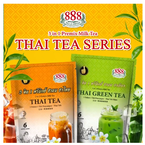 888 Instant THAI Tea / Green Tea (35g x 6s) | Shopee Singapore