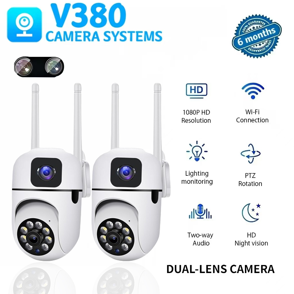 V380 Pro CCTV Camera 4K 8MP CCTV Outdoor Waterproof CCTV Camera WIFI Wireless Dual Lens with ...