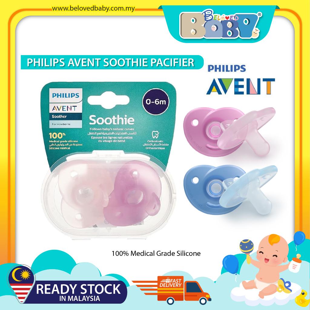 Philips Avent Soothie Pacifier 100% Silicone (0-6 Months) | Shopee ...