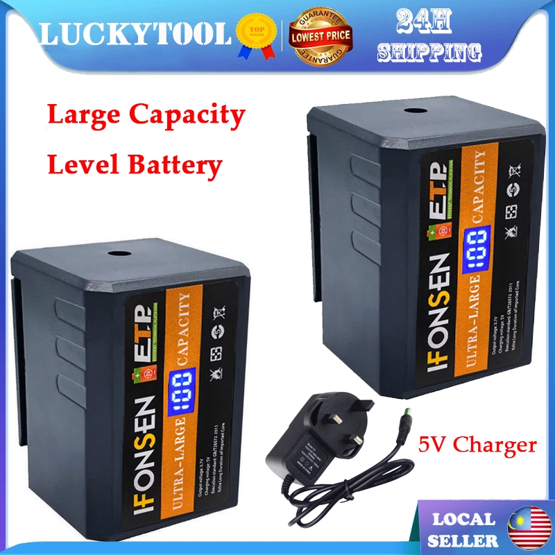24H Rechargeable Level Laser Battery Adapter Pack for 12/16 3D Laser ...