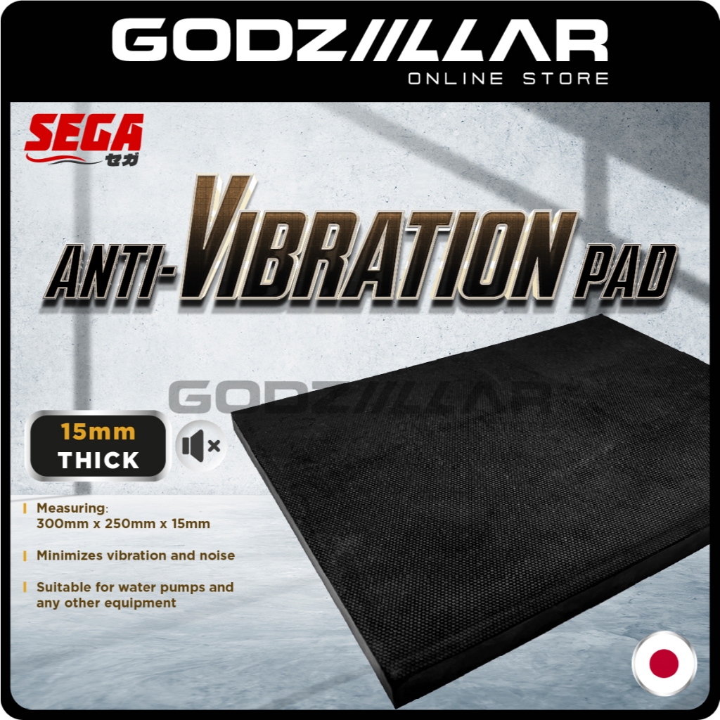 (Thick) Sega Anti Vibration Rubber Mat 300mm x 250mm x 15mm Rubber ...