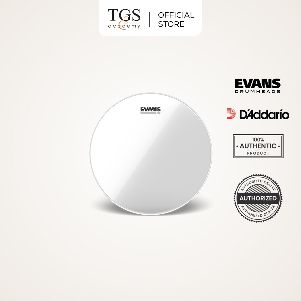 EVANS TT10G2 / TT12G2 / TT14G2-B / TT16G2-B Clear Tom Batter G2 Clear Tom Drumhead (10” / 12 ...