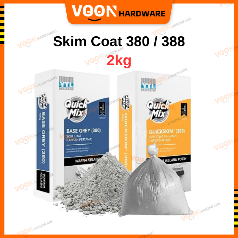VOON 2kg Skim Coat 380 / 388 Quick Mix Plaster Coarse Fine Internal ...