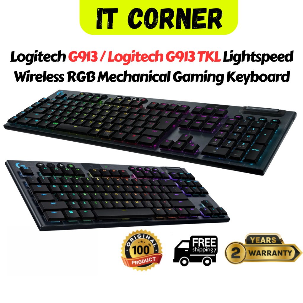 Logitech G913 / Logitech G913 TKL Lightspeed Wireless RGB Mechanical Gaming Keyboard | Shopee ...