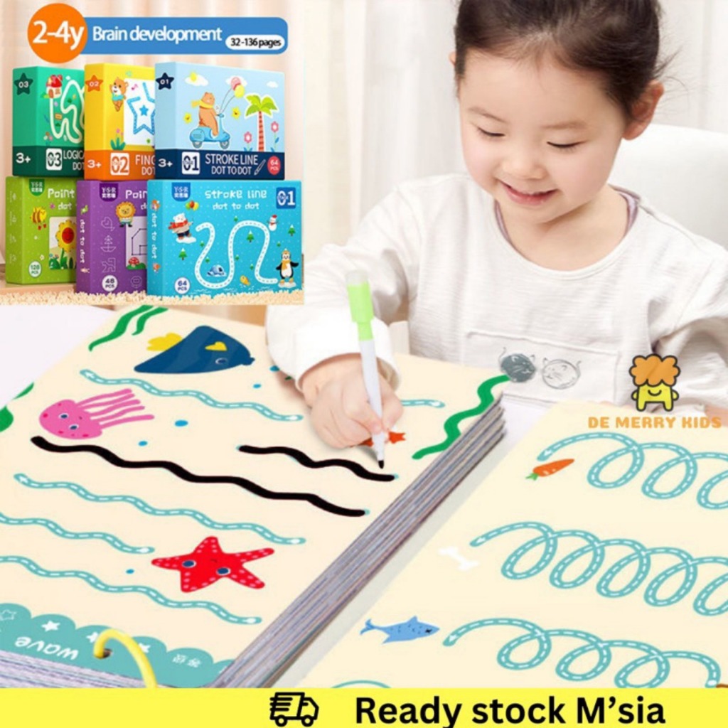 Magical Tracing Workbook Kids's Preschool Educational Toys Erasable ...