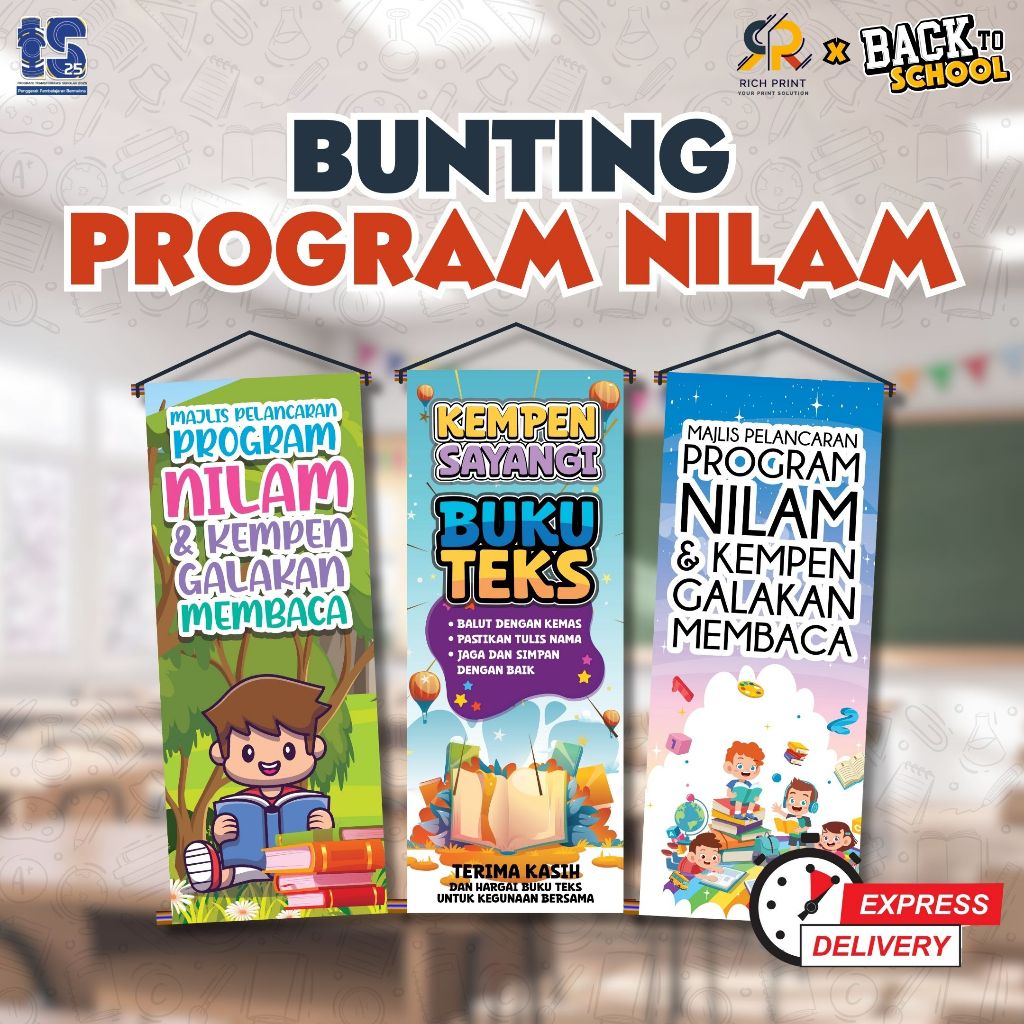 Bunting Program Nilam Dan Sayangi Buku Teks Set Keceriaan PSS Sekolah ...