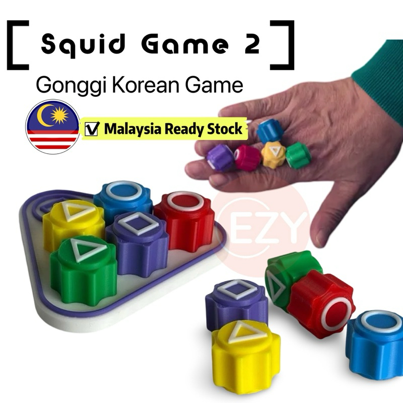 Squid Game 2 Gonggi Stones Korean Games Traditional Stone Catching 3D ...