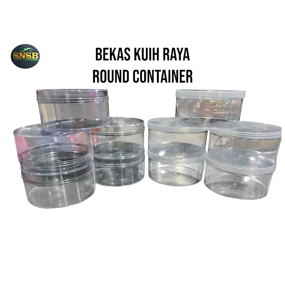ROUND CONTAINER COOKIES / BEKAS KUIH RAYA TRANSPARENT | Shopee Singapore