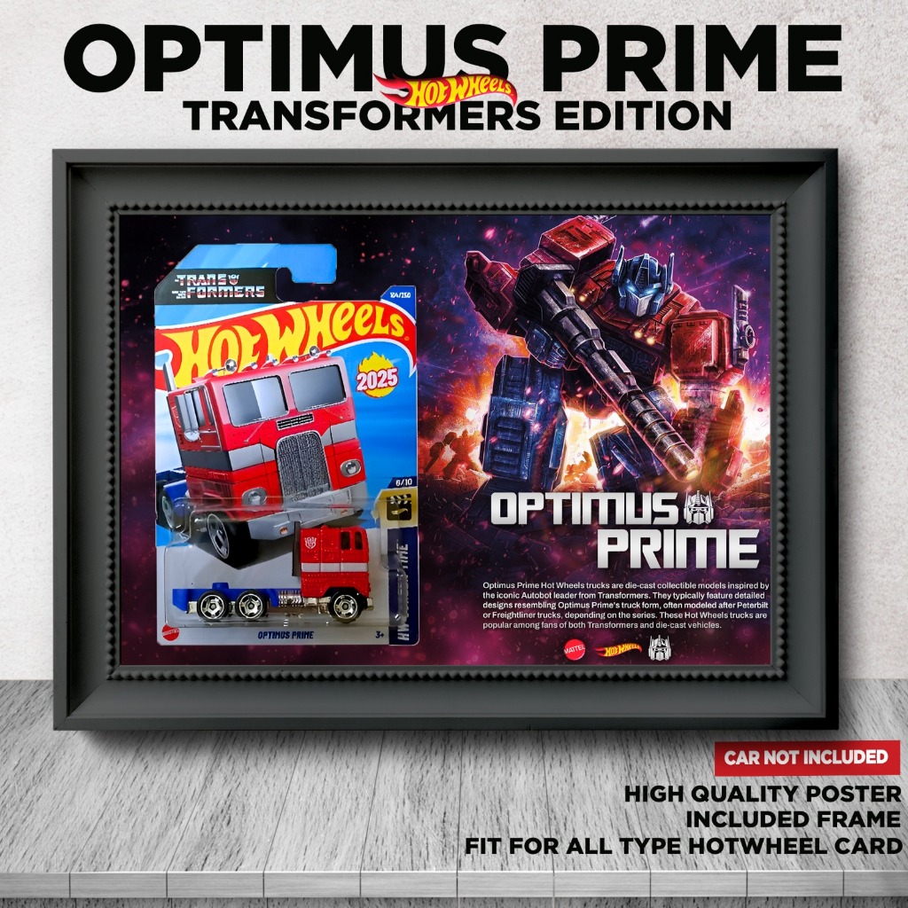 Frame Hotwheels Optimus Prime Transformers Ver 2 Edition Poster ...