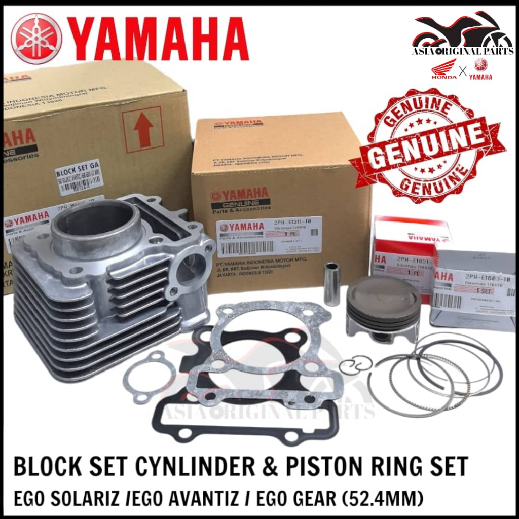 YAMAHA EGO SOLARIZ AVANTIZ EGO-GEAR CYLINDER BLOCK STD BLOK SET 52.4MM ...