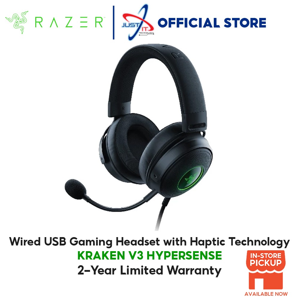 RAZER KRAKEN V3 HYPERSENSE - WIRED USE GAMING HEADSET WITH HAPTIC ...