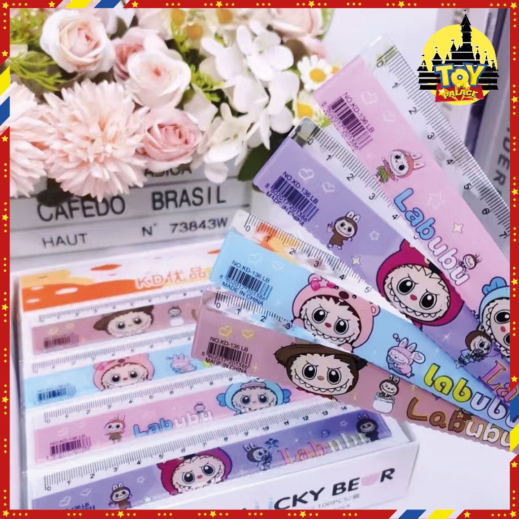 15cm Ruler 4in1 Cartoon Labubu Cartoon Ruler Labubu Stationary 尺 ...
