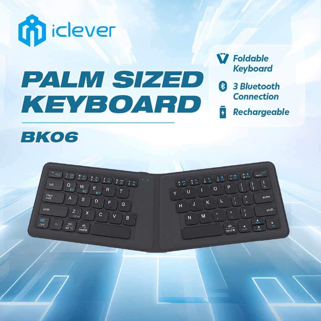 iClever BK06 Bluetooth Keyboard - Multi-Device Portable Bluetooth 5.1 ...