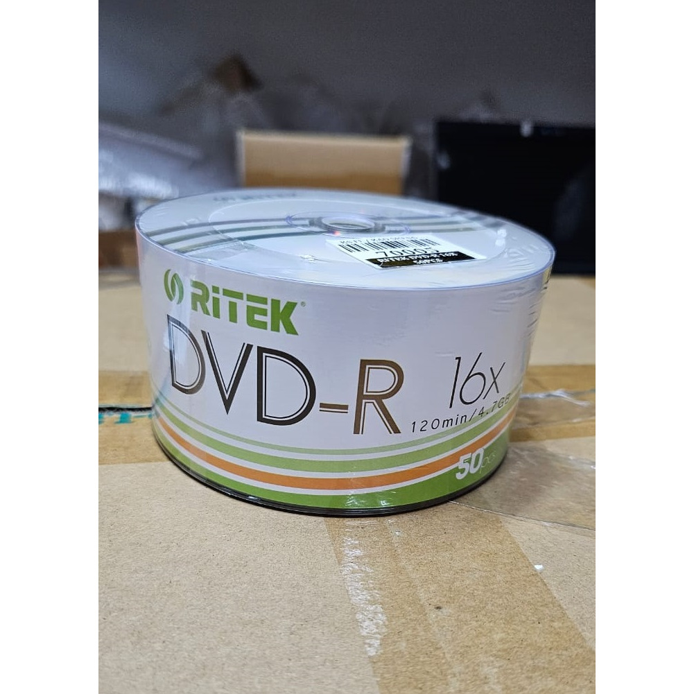 Ritek DVD-R / DVDR White 4.7GB 120Min 16x (50 pcs) | Shopee Singapore