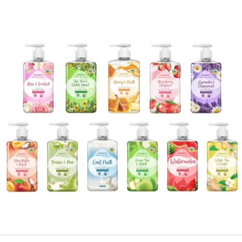 Watsons Gel/Cream Hand Wash Refill Pack / Bottle 500ml | Shopee Singapore