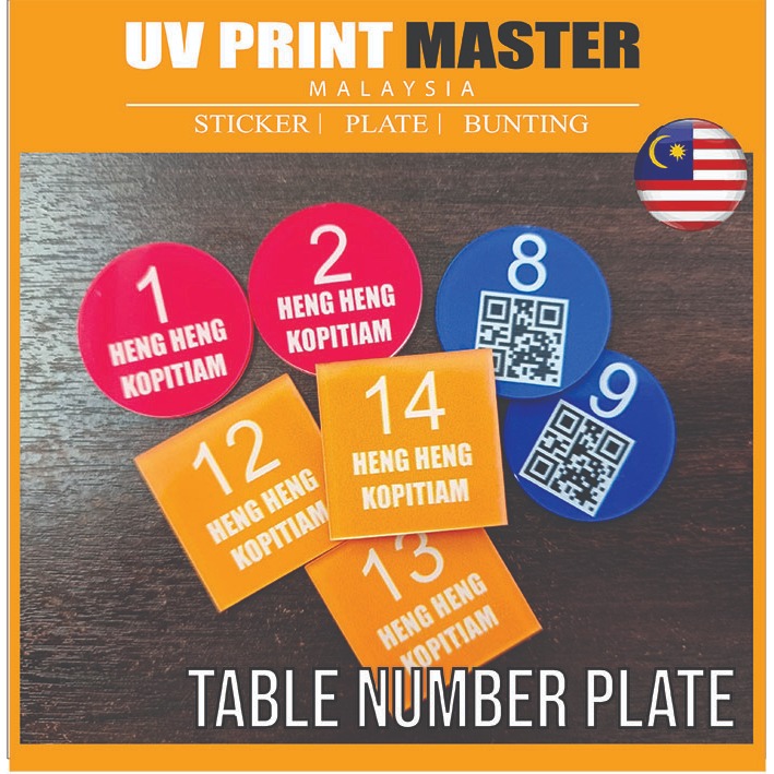 Cafe Table number/Custom acrylic number/acrylic Table number/QR code ...