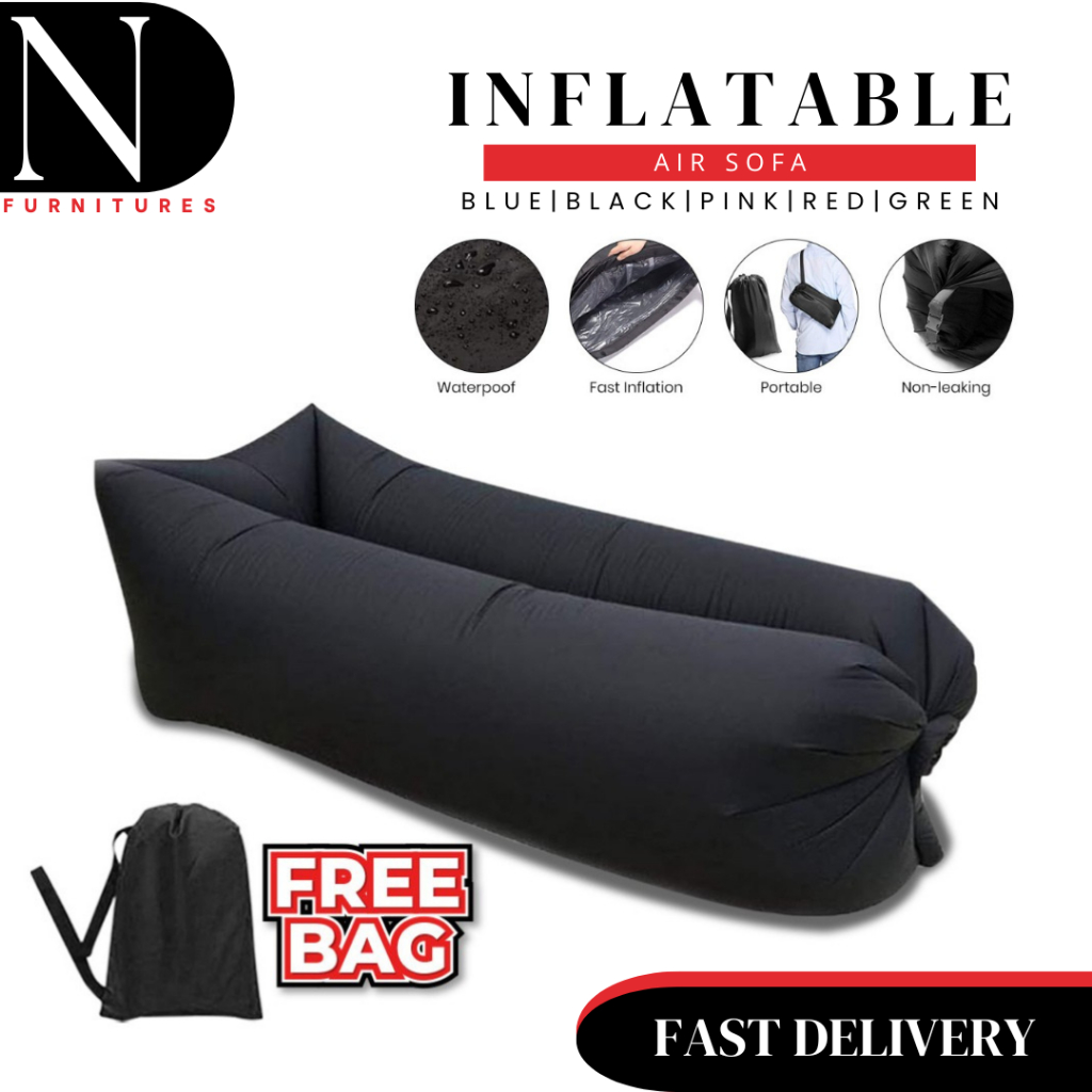 ️NETHOME ️Inflatable Sofa Wind Picnic Camping Air Lazy Sofa Lounge Bed ...