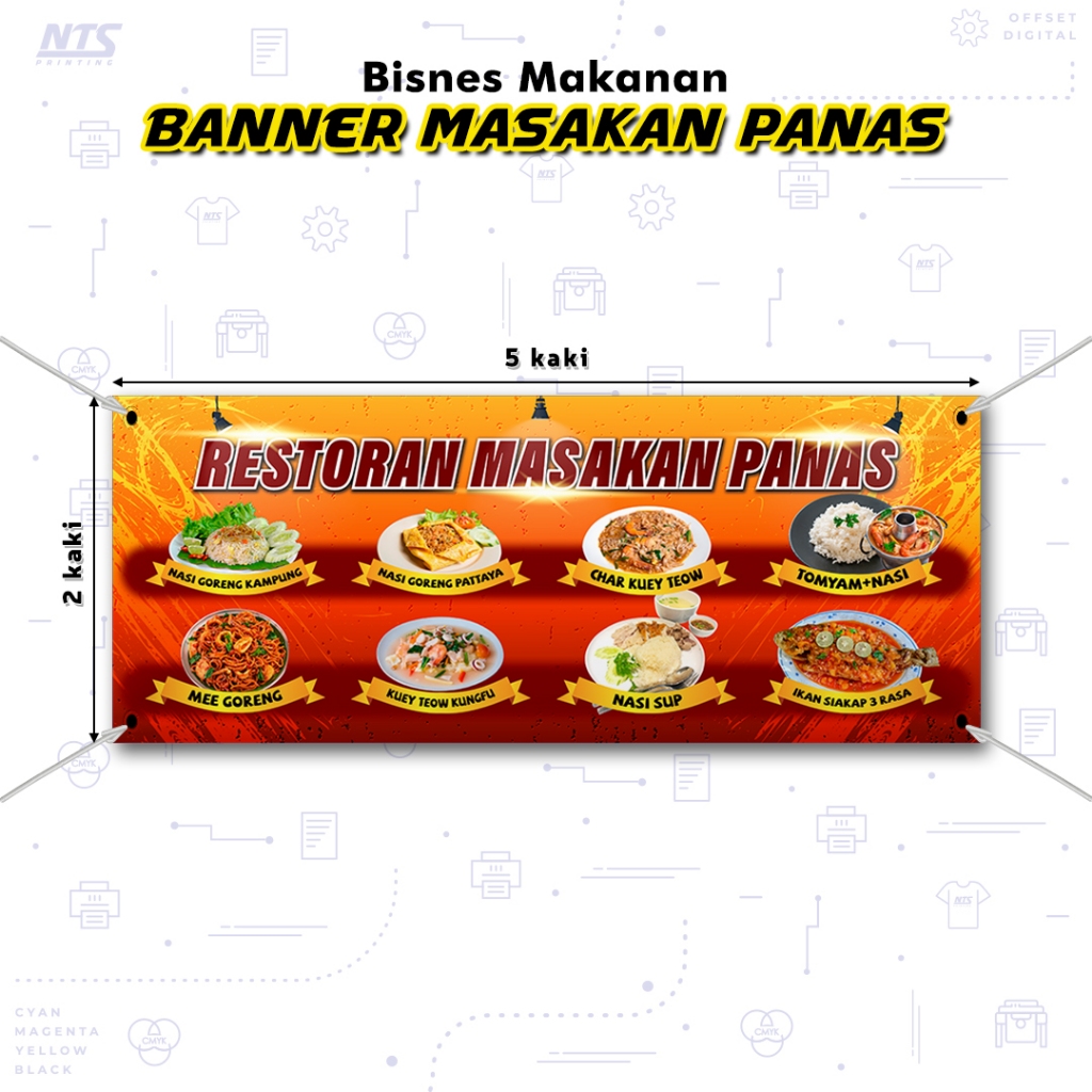 DESIGN BANNER RESTORAN / KEDAI MASAKAN PANAS - PENIAGA KEDAI / GERAI ...