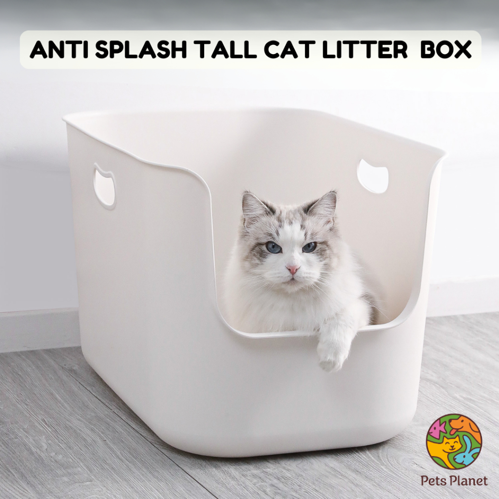 [ANTI SPLASH] Tall Cat Litter Box | Super Tall Cat Litter Box | Prevent ...