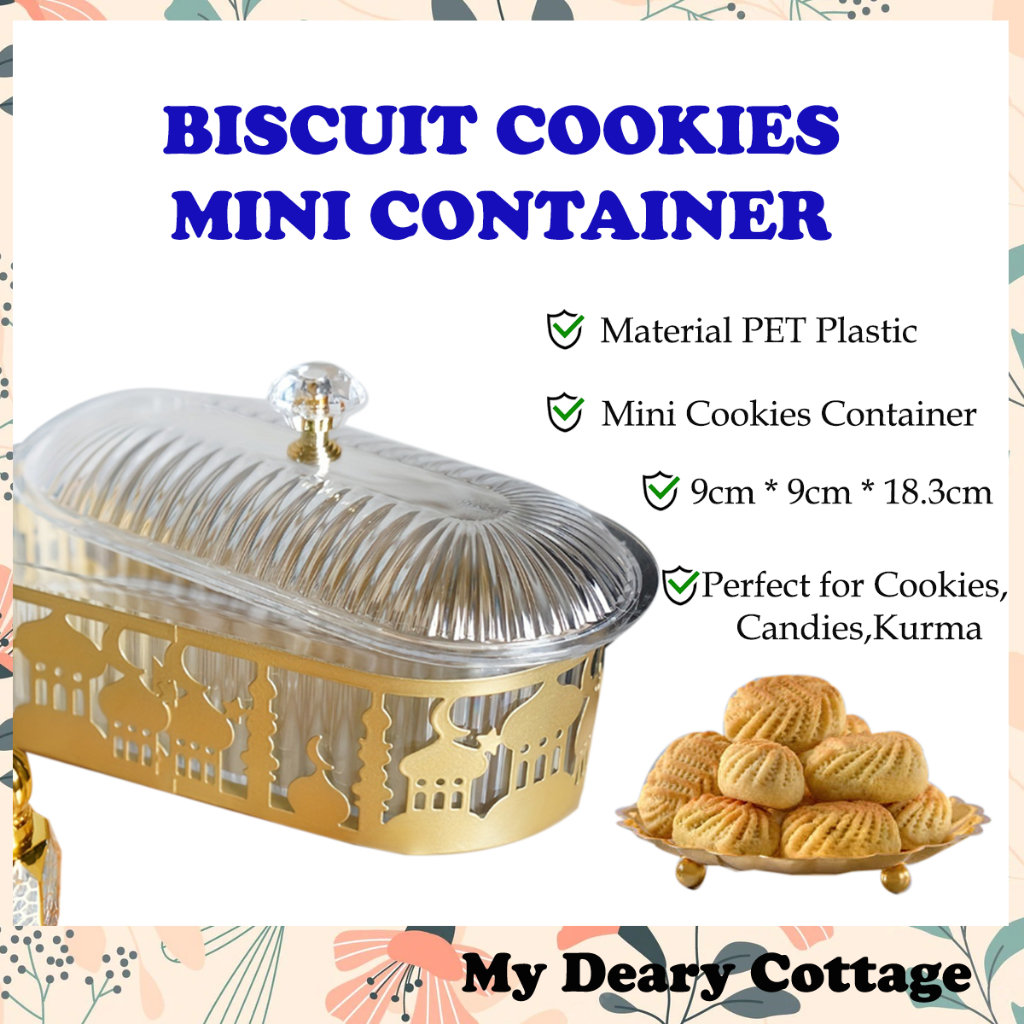 Luxury Design Plastic Food Container Snack Box Balang Kuih Raya Bekas ...