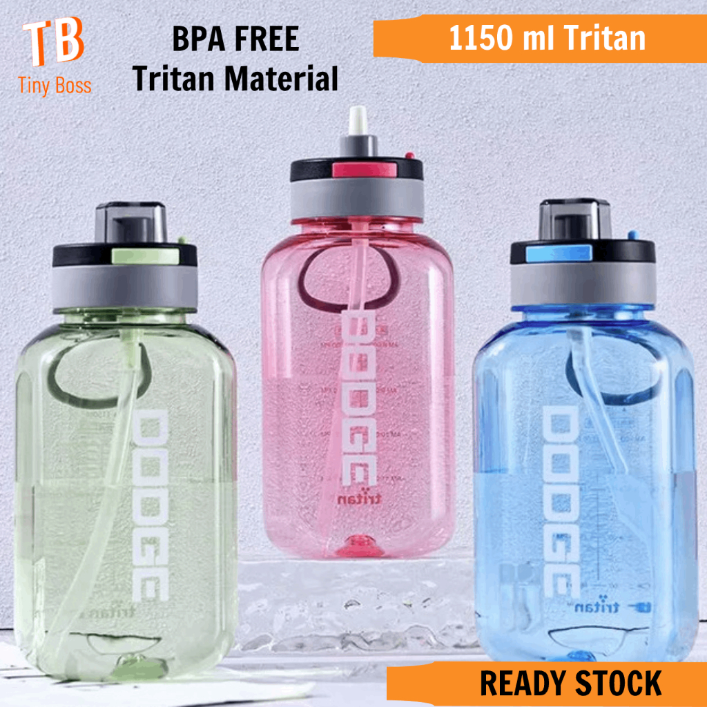 Dodge Tritan Bottle 1150ML Tritan BPA-Free Plastic Water Bottle Up to ...
