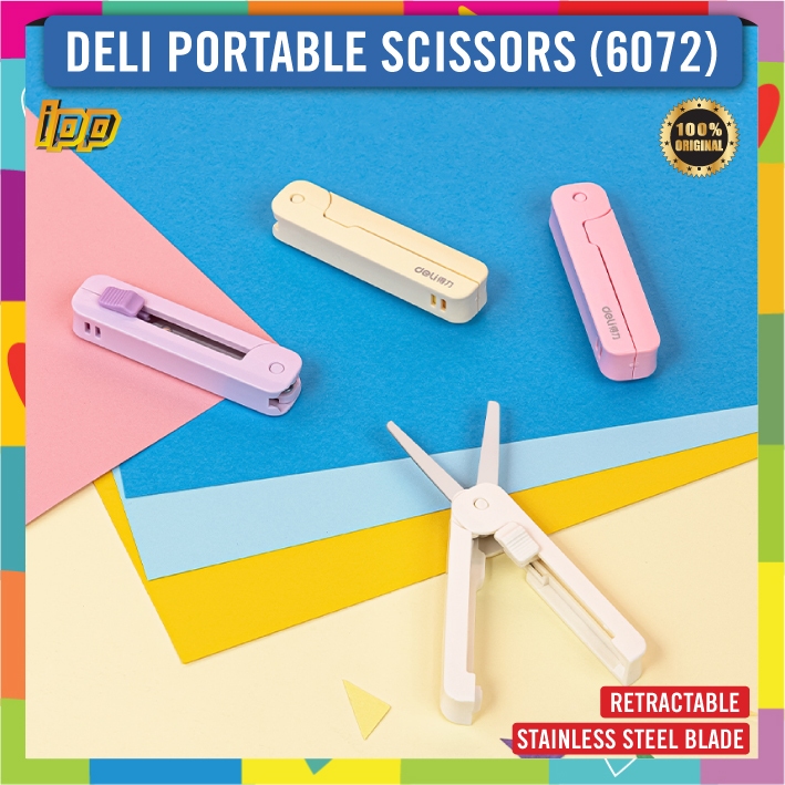 Deli Portable Retractable Scissor / Pocket Scissor (6072) | Shopee ...