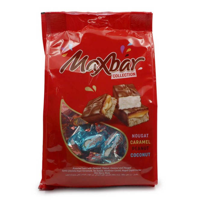 MAXBAR COLLECTION, BARS WITH CARAMEL, PEANUT, COCONUT AND NOUGAT {250G ...
