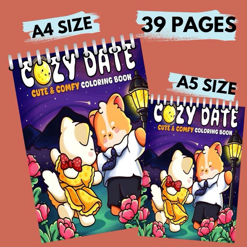 COZY DATE COLORING BOOK 39 PAGES !!️ COLORED BOOK & COLORED PAPER FOR ...