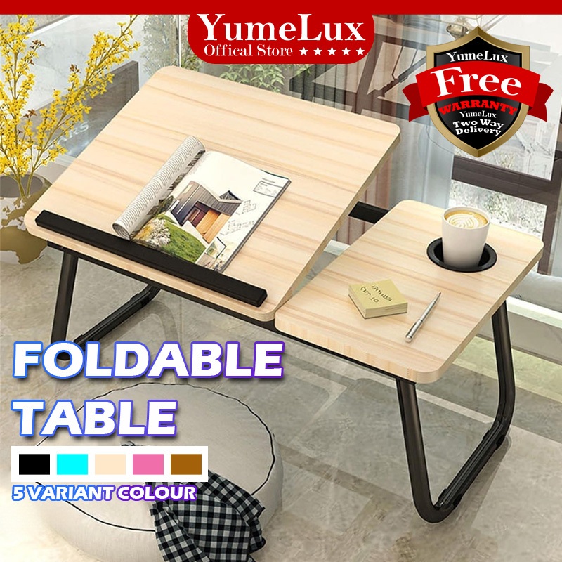 YumeLux Foldable Table Anti-Slip Portable Laptop Desk Student Study ...