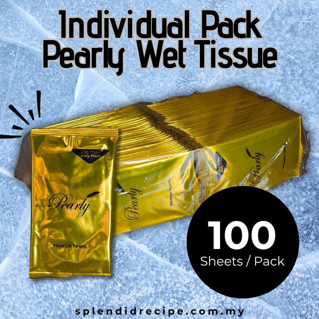 Individual Pack Pearly Wet Tissue for F&B restaurant used (100 sheets ...