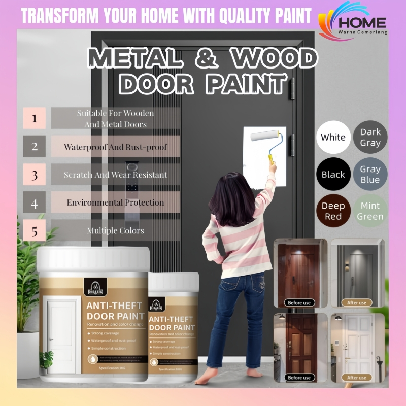 Security Door & Furniture Paint-For Metal & Wood Water-Based Paint ECO ...