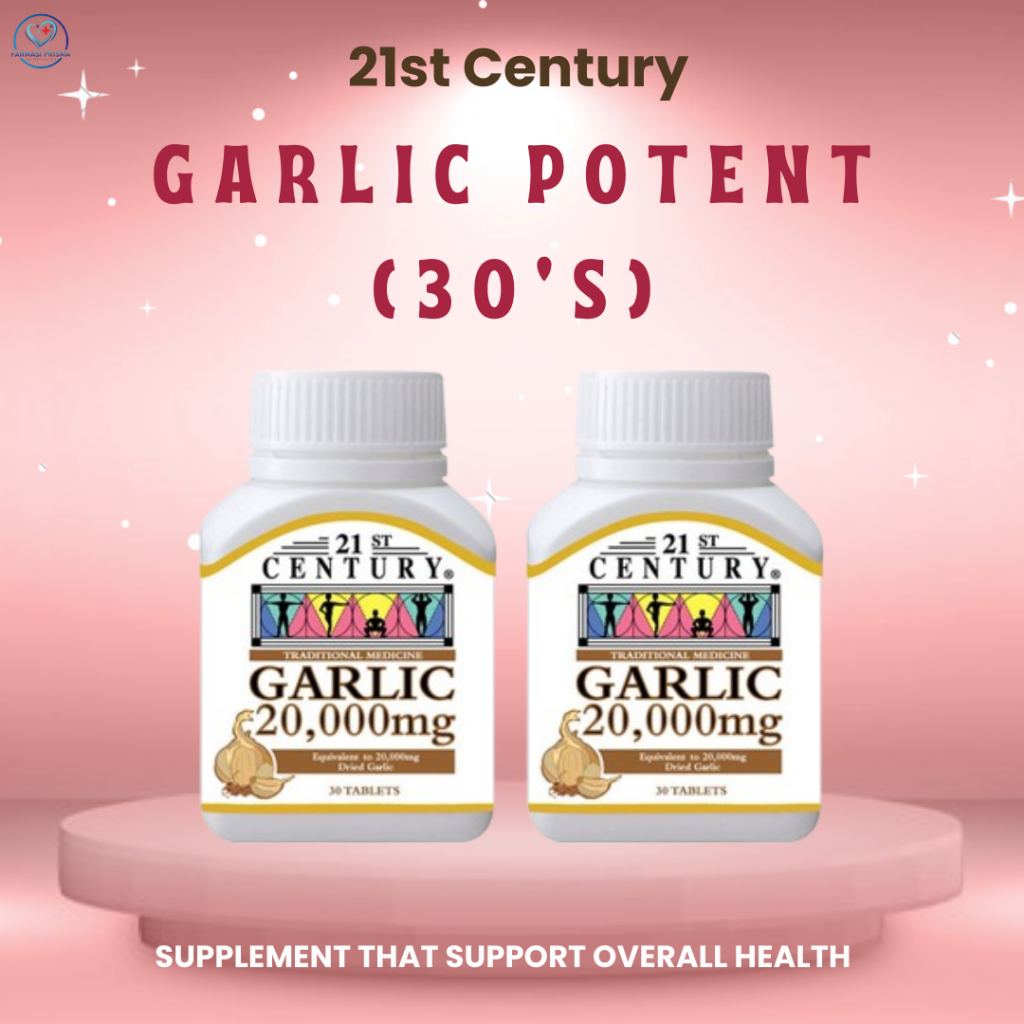 [21st CENTURY] GARLIC POTENT 20,000MG 30'S / OVERALL WELL-BEING ...