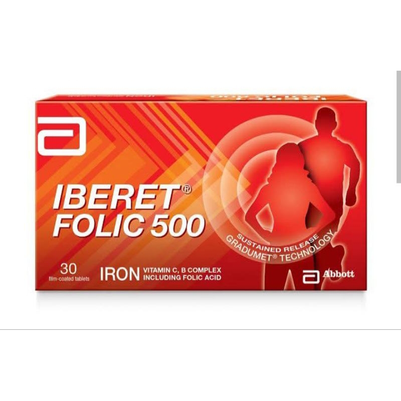 | IBERET FOLIC 500 IRON VITAMIN C , B COMPLEX including FOLIC ACID ( 30 ...