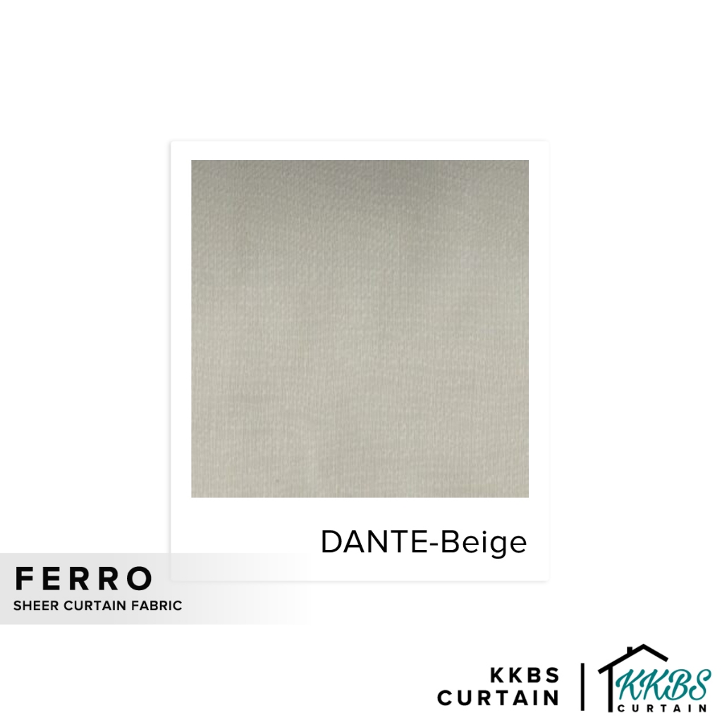 KKBS CURTAIN Ferro-Dante 128'' Kain Langsir Sheer Potong Meter (Ferro ...