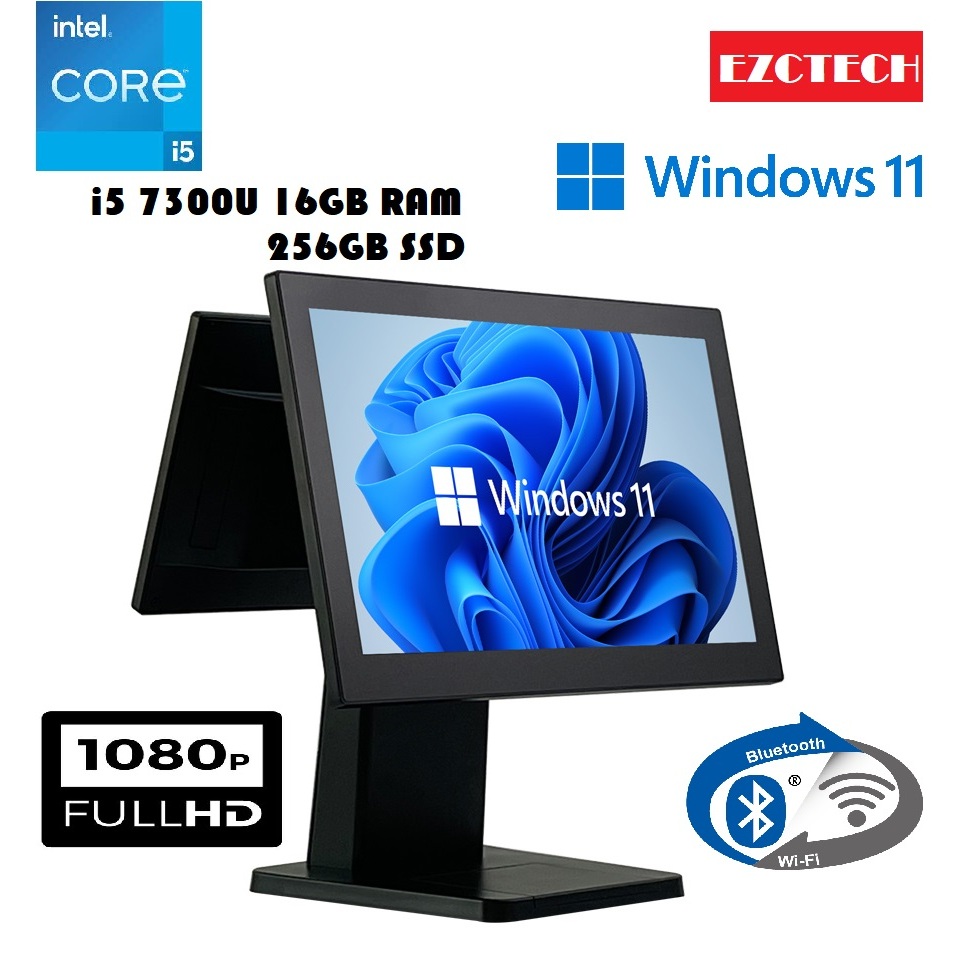 EZCTECH 1502H i5 7th WINDOWS 11 DUALSCREEN POS SYSTEM TERMINAL | Shopee ...