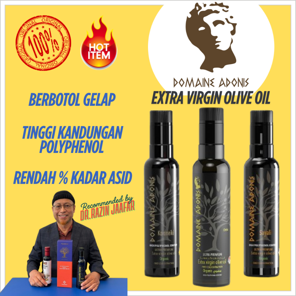 DOMAINE ADONIS ULTRA PREMIUM EXTRA VIRGIN OLIVE OIL KORONEIKI CHETOUI ...